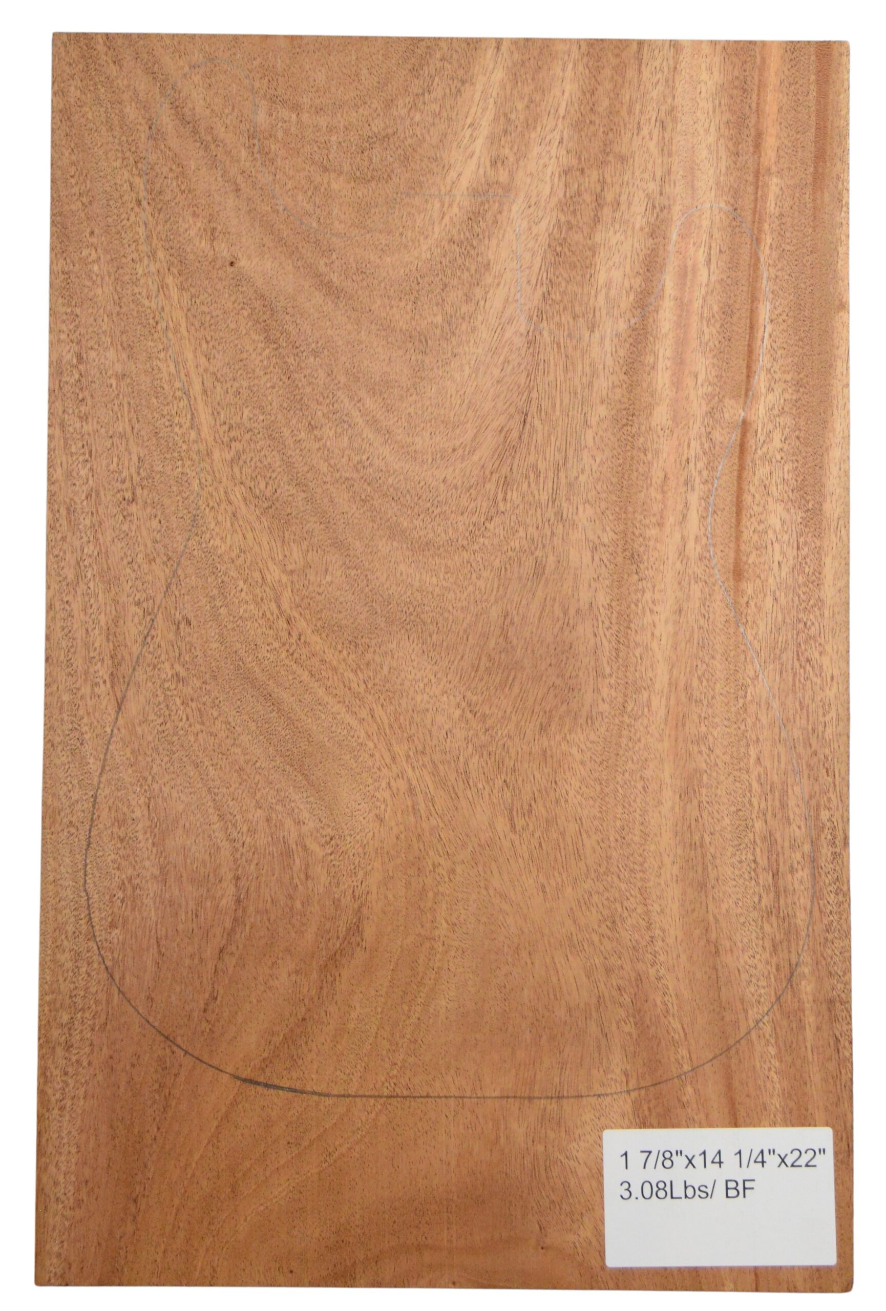 Mahogany (African) GuitarSolidBodyBilletATC L26336.G.023 – Hearne ...