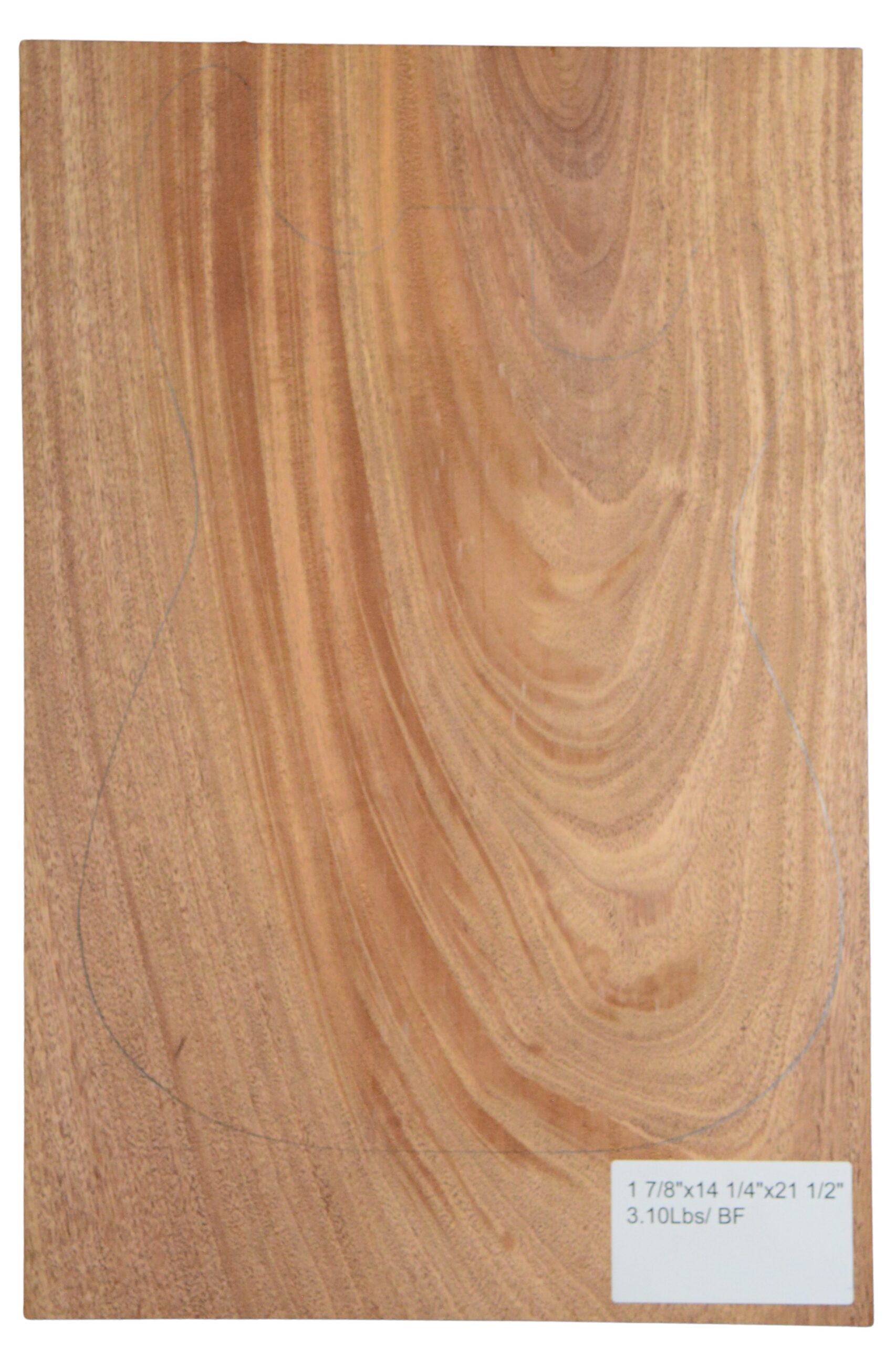 Mahogany (African) GuitarSolidBodyBilletATC L26336.G.034 – Hearne ...